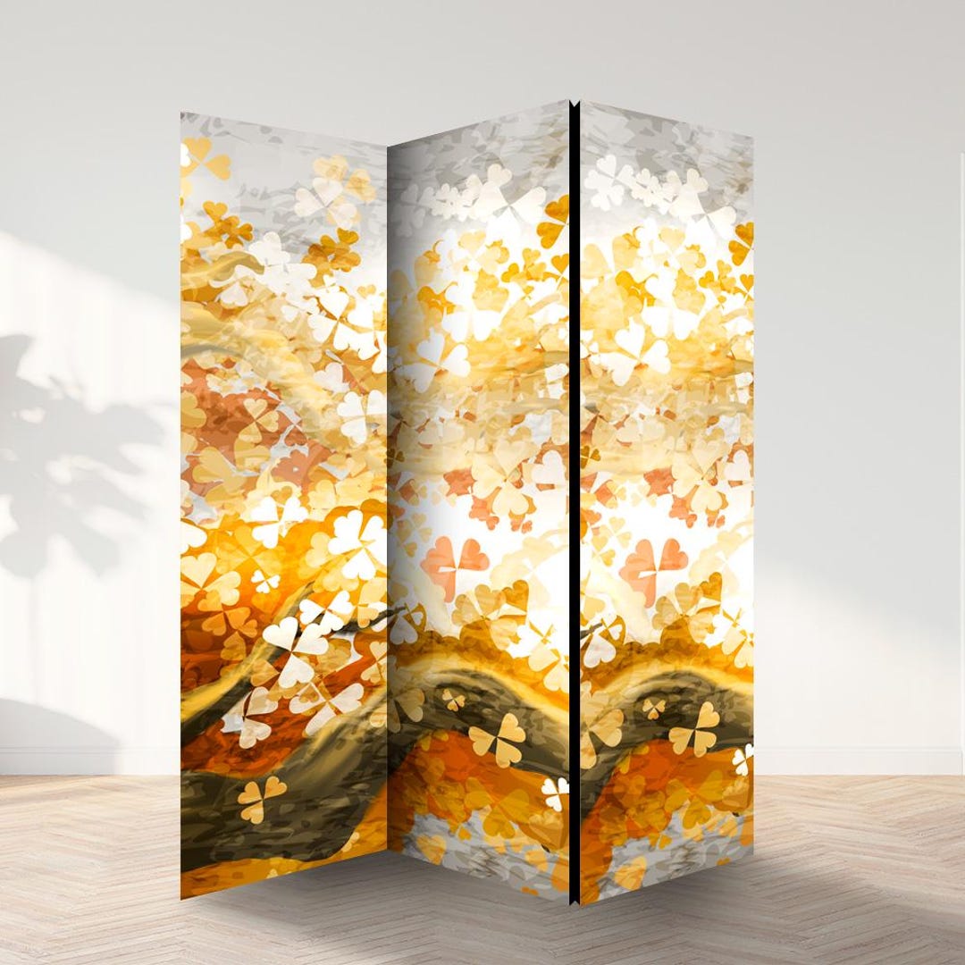 The Colors of Silence Room Divider, Folding Screen, Room Divider - 3 ...