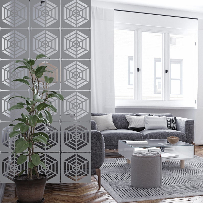 Spider Web Modular Wall Panels - Interior Room Partition - White Black ...