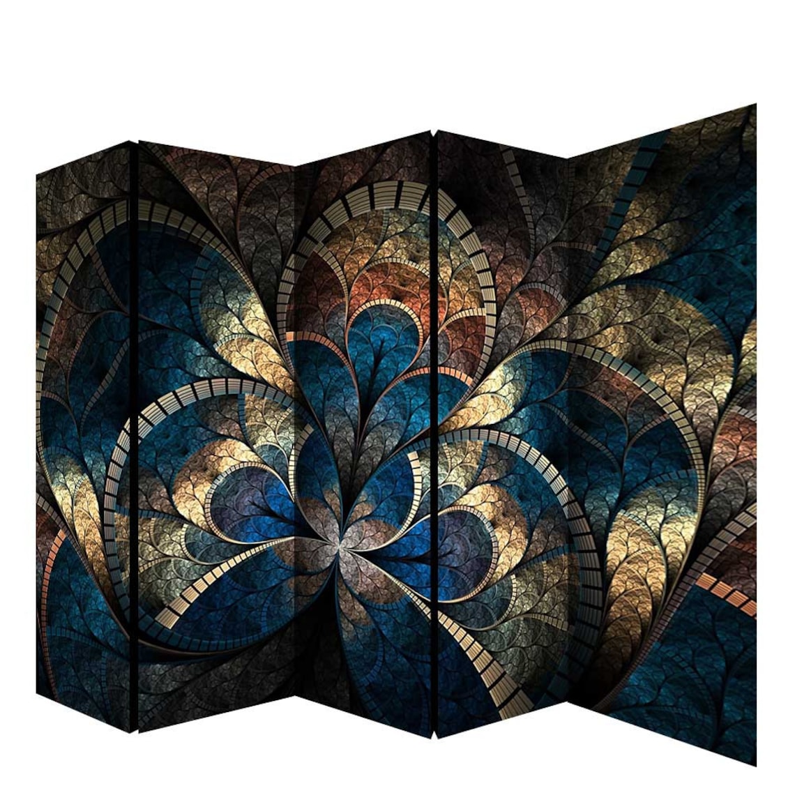Abstract Mosaic Room Divider, Folding Screen, Room Divider - 3 and 5 ...