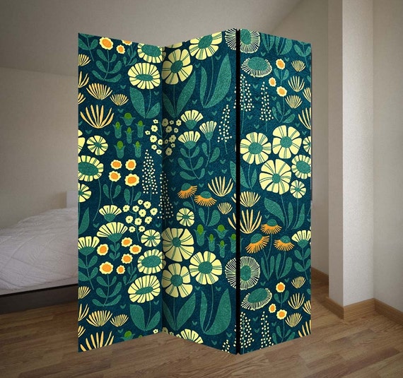 Minimalist Flower Room Divider Folding Screen Room Divider - Etsy