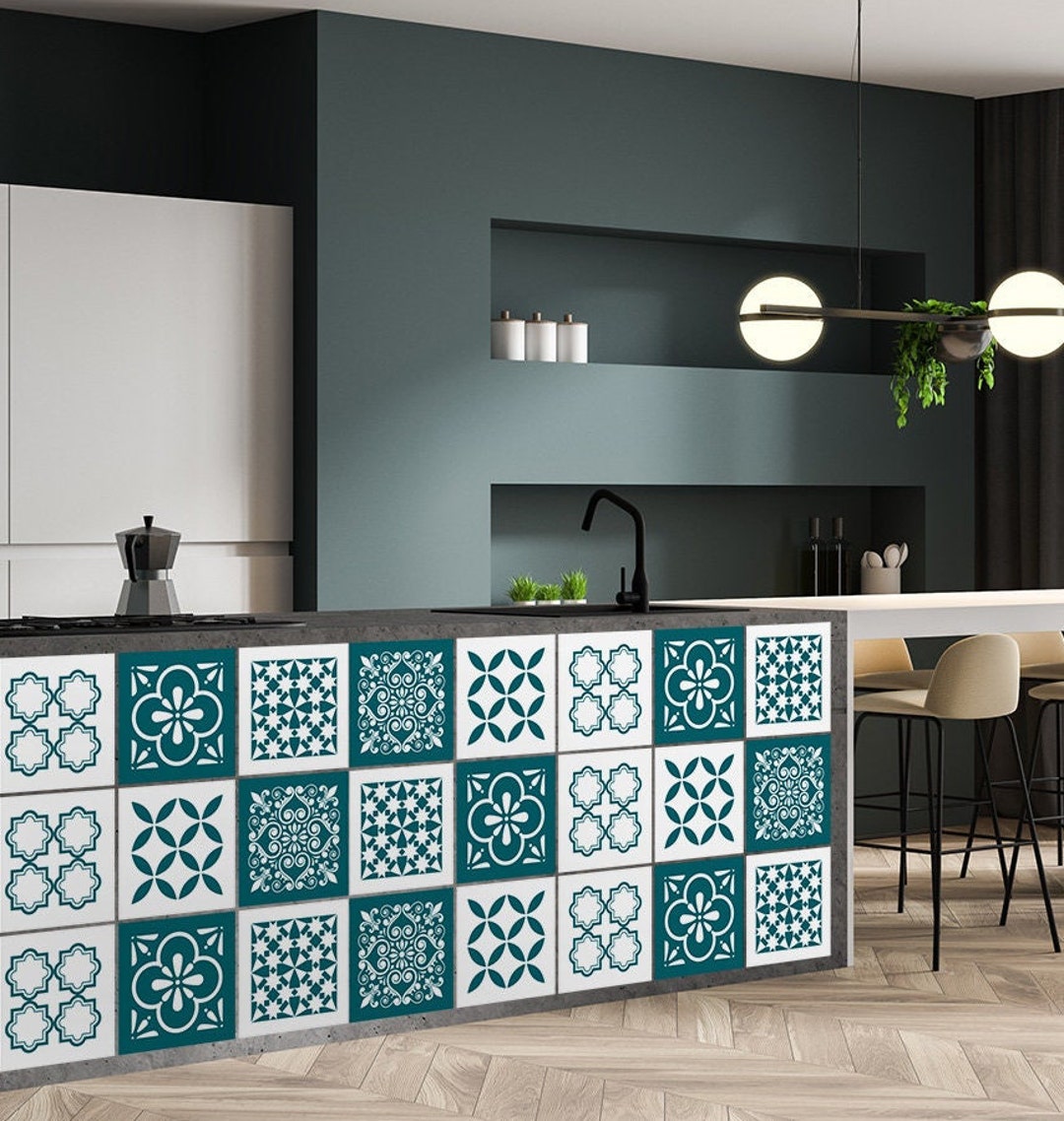 Azulejo Mosaic Tiles Sticker, 16 Stickers in Set, Stickers Escalier ...