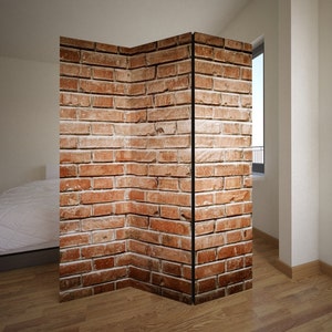 Bricks Room Divider, Folding Screen, Room Divider - 3 and 5 Panels ...