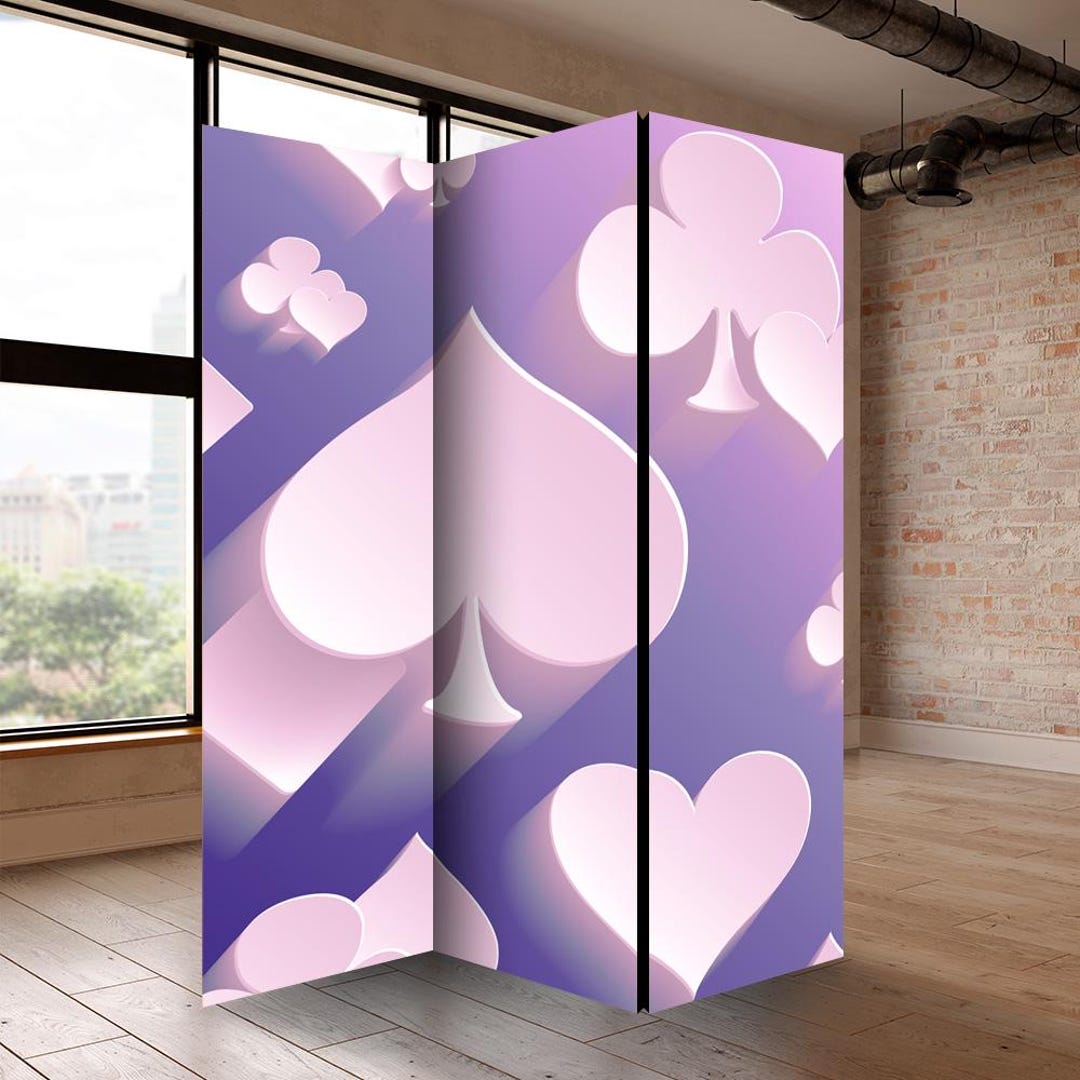 Card Symbols Room Divider, Folding Screen, Room Divider - 3 and 5 ...