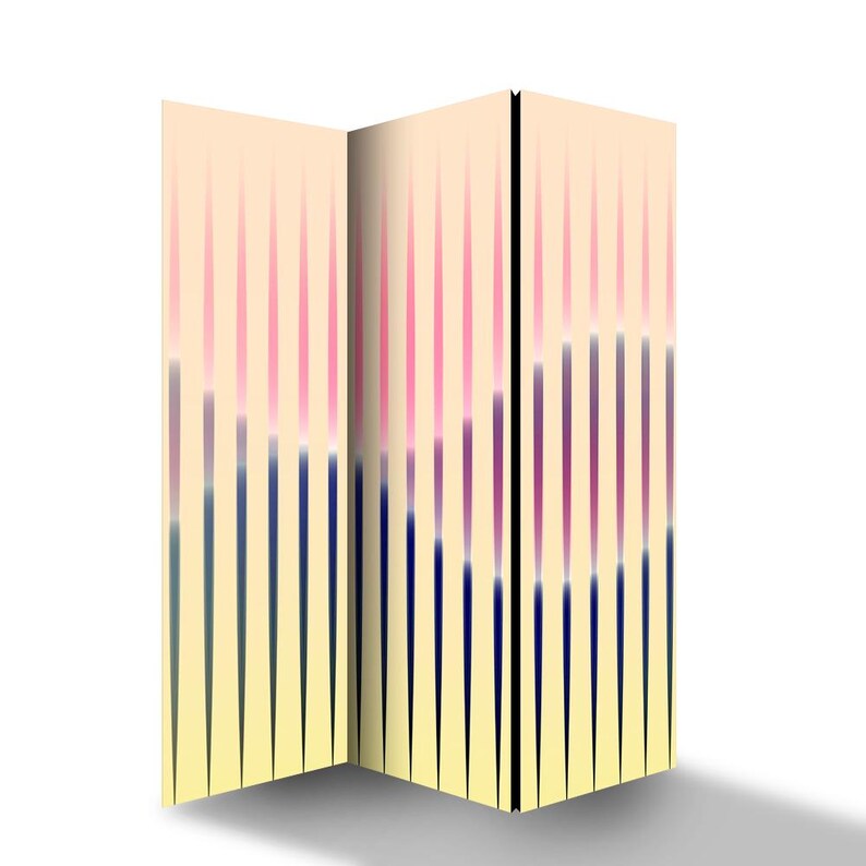 Lines Room Divider, Folding Screen, Room Divider - 3 and 5 Panels, Room ...