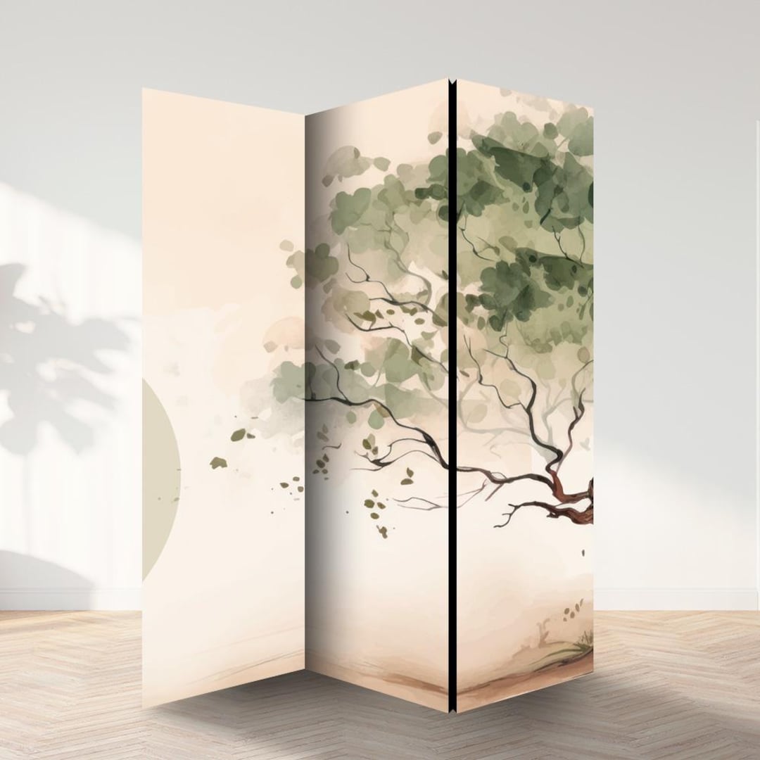 The Tree Room Divider, Folding Screen, Room Divider - 3 and 5 Panels ...