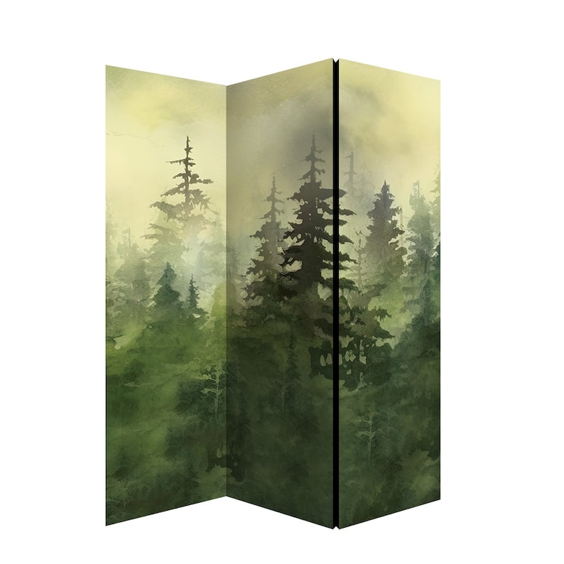 Mysterious Forest Room Divider, Folding Screen, Room Divider - 3 and 5 ...