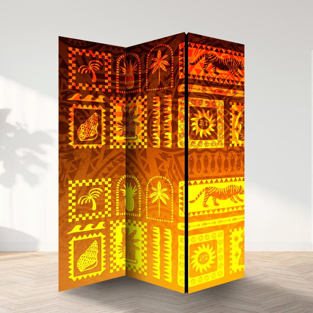 Fire Motifs Room Divider, Folding Screen, Room Divider - 3 and 5 Panels ...