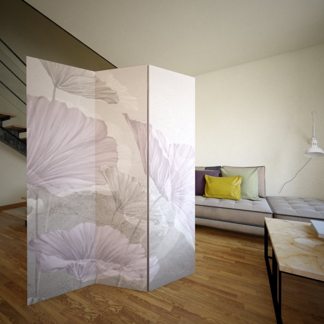 Flowers Shades Room Divider, Folding Screen, Room Divider - 3 and 5 ...