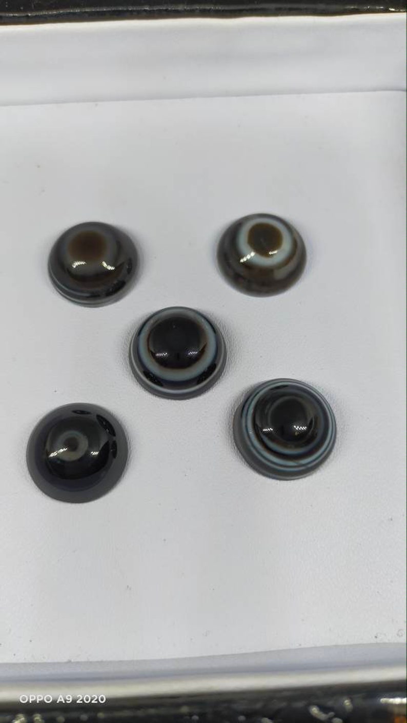 Natural Black Banded Agate Eyes Semi Precious Gemstone Handmade Eyes - Etsy