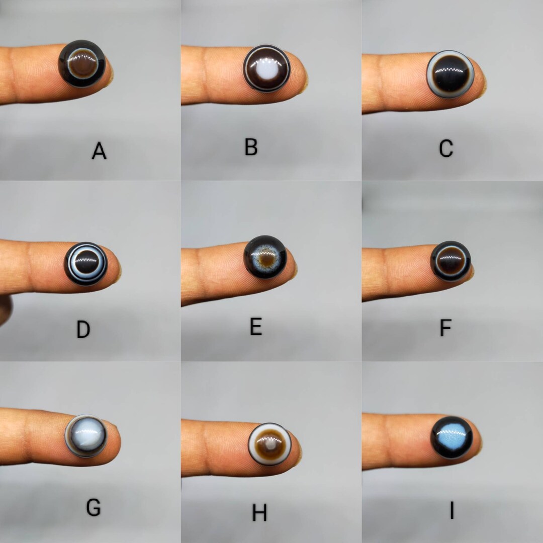 Natural ,black Banded Agate, Eyes, Semi Precious ,gemstone, Cabochon ...