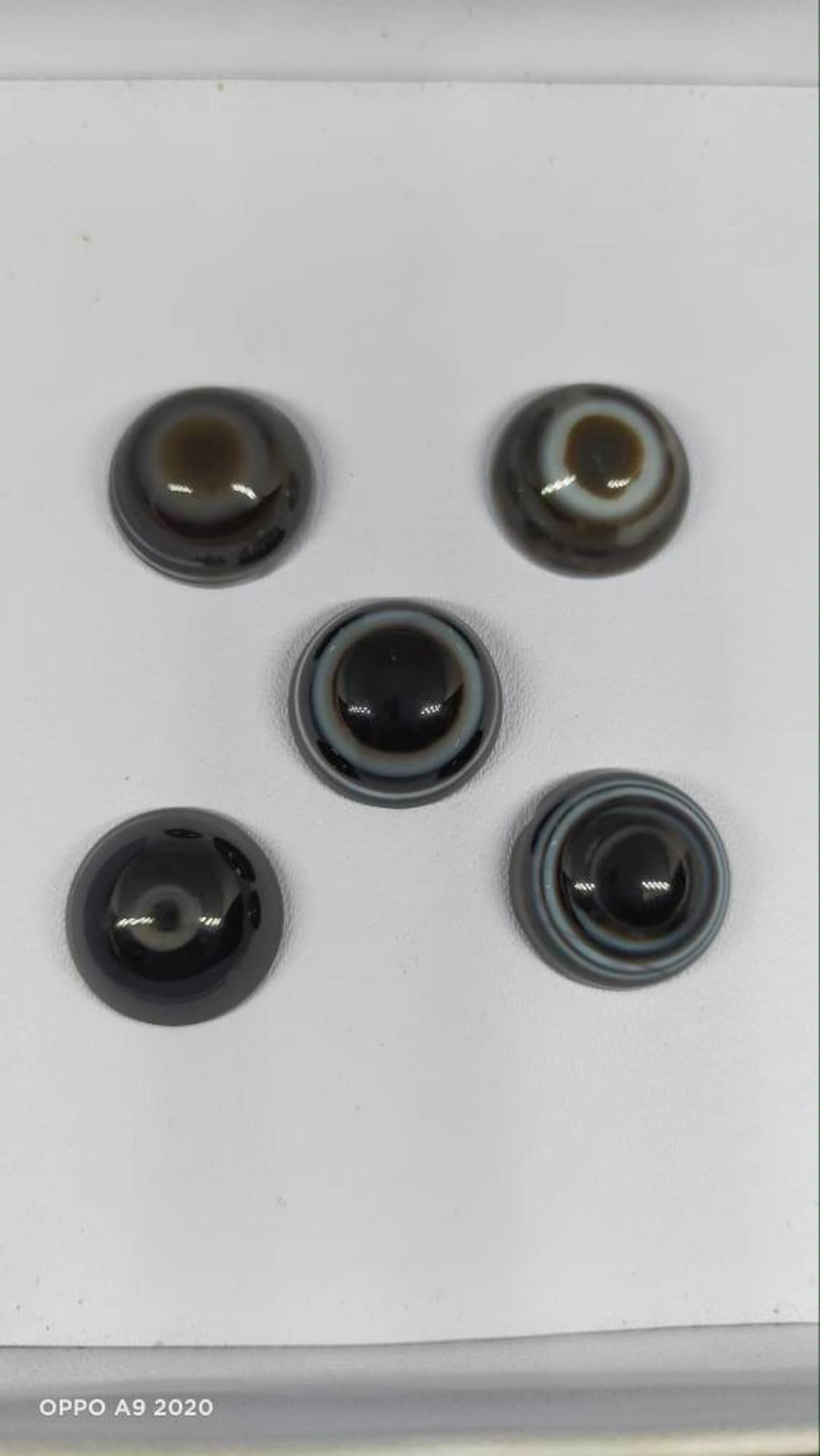 Natural Black Banded Agate Eyes Semi Precious Gemstone Handmade Eyes - Etsy