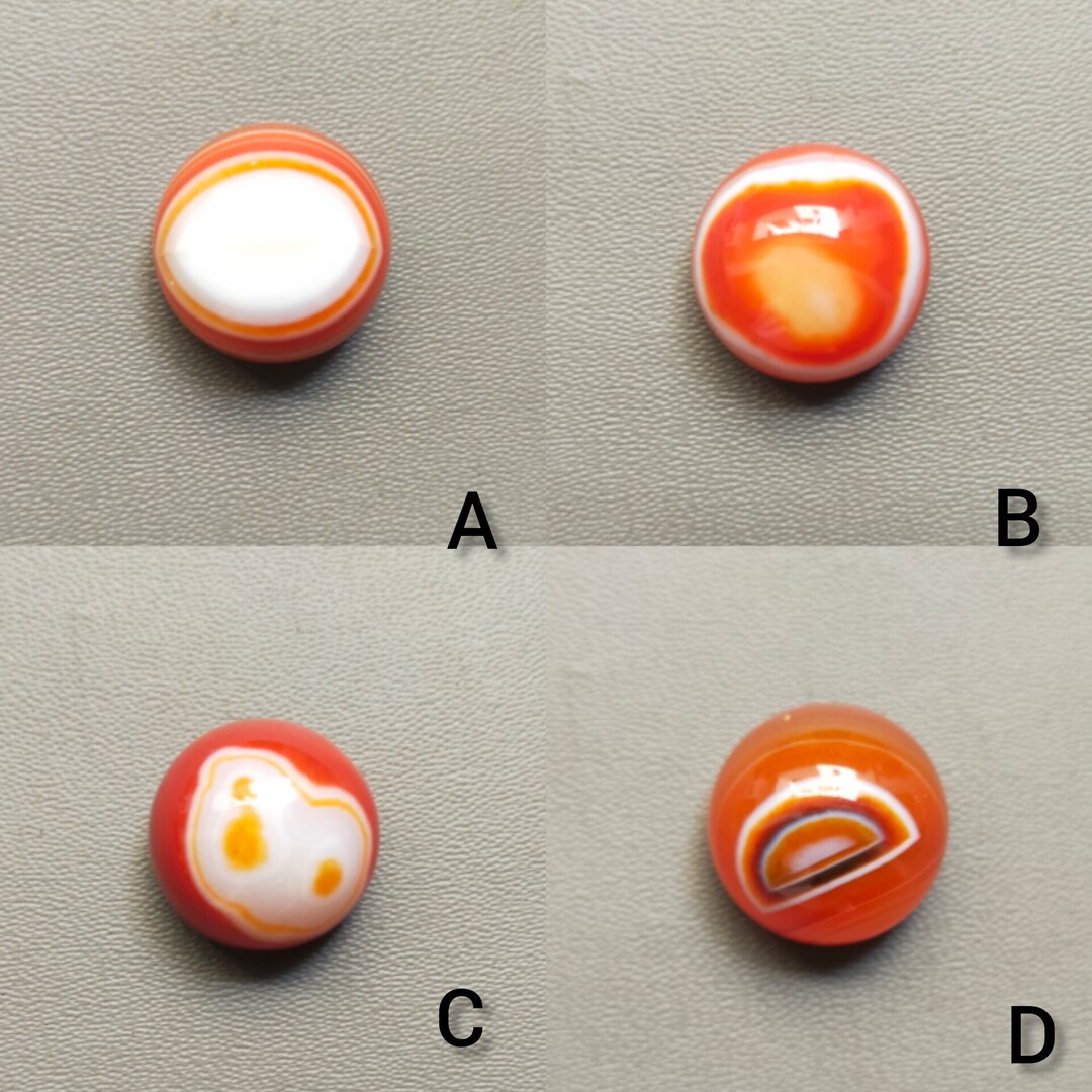 Unique,natural ,rad Banded Agate, Eyes, Semi Precious, Gemstone ...