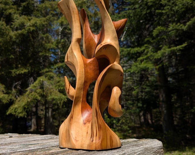 Twisted Nature Woodworking "hooked" Hand Carved Solid Apple Wood ...