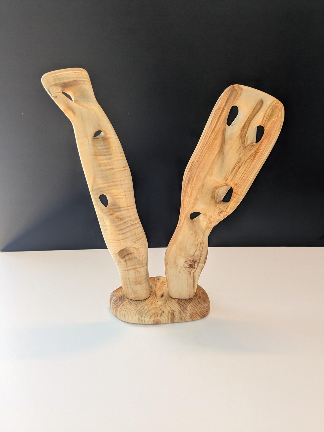 Wood Abstract Sculpture - Spruce "structure & Form 14" - Twisted Nature ...