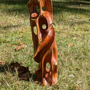 Twisted Nature Woodworking Hand Carved Solid Apple Wood Abstract ...