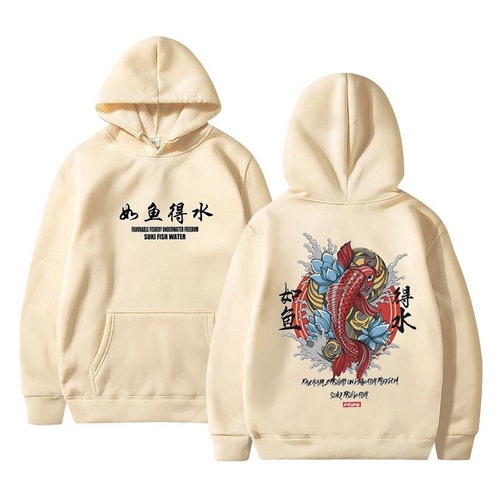 Japanese Kanji Unisex Chinese Dragon Hoodie Harajuku - Etsy