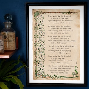 Lord of the Rings Tolkien "i Sit Beside the Fire and Think" Inspired A4 ...