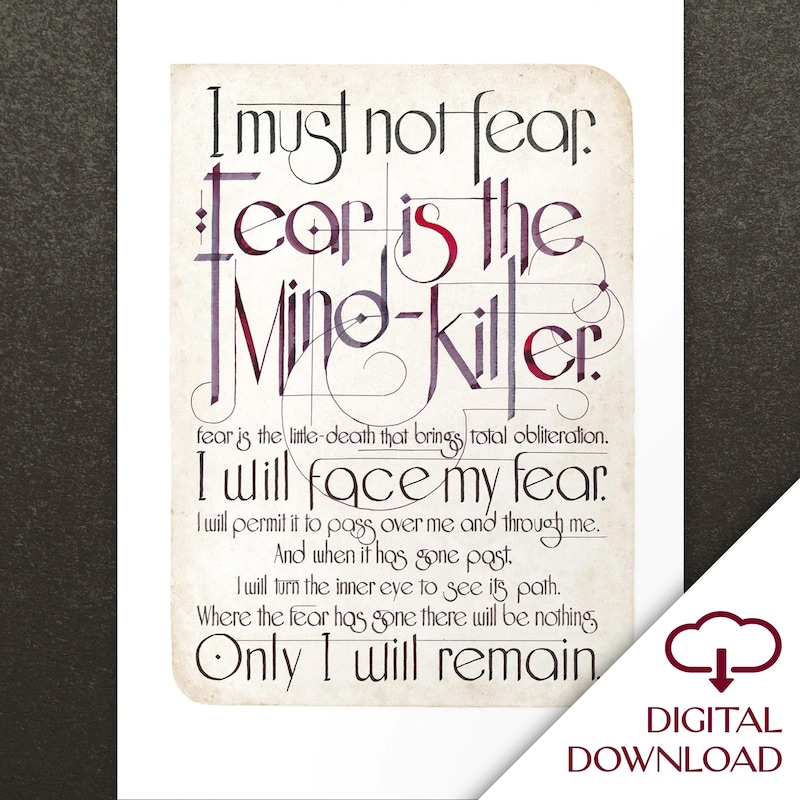 Dune Fear Litany - Etsy UK