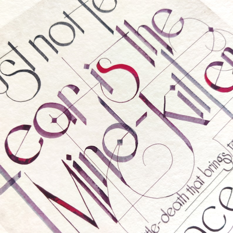 Dune Litany Against Fear Quote Fear is the Mind-killer Inspired A4/A3 ...