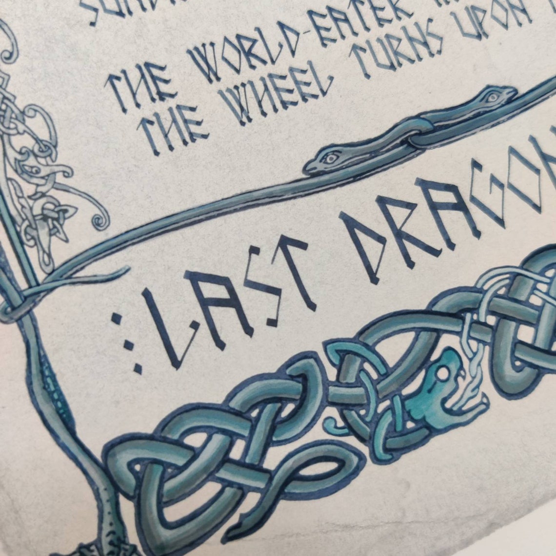 Skyrim Elder Scrolls Dragonborn Prophecy Calligraphy Art Print - Etsy