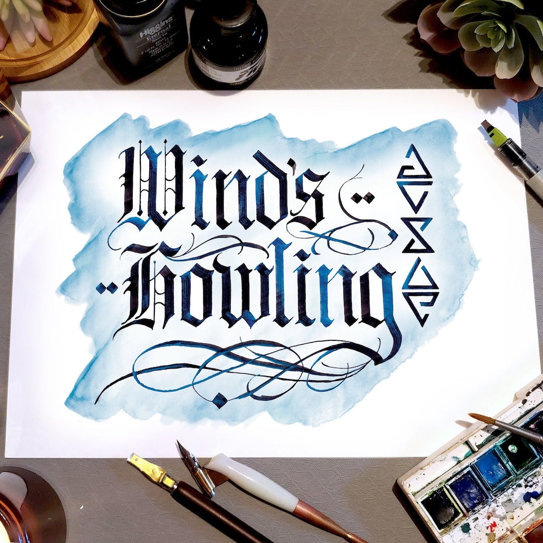 The Witcher 3 Wind's Howling - Geralt of Rivia Quote Calligraphy Print ...