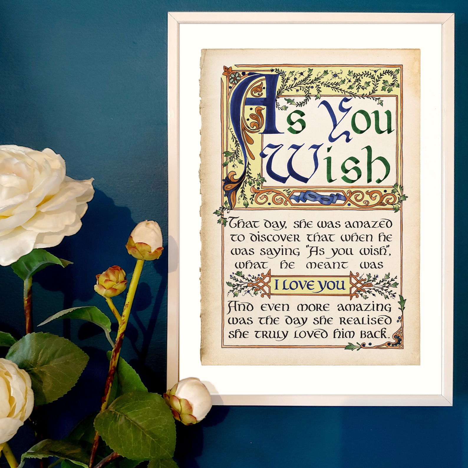 The Princess Bride as You Wish Quote Calligraphy Art Print - Etsy