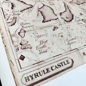 Zelda: Breath of the Wild Hyrule Castle Map Art Print A4 BOTW Video ...