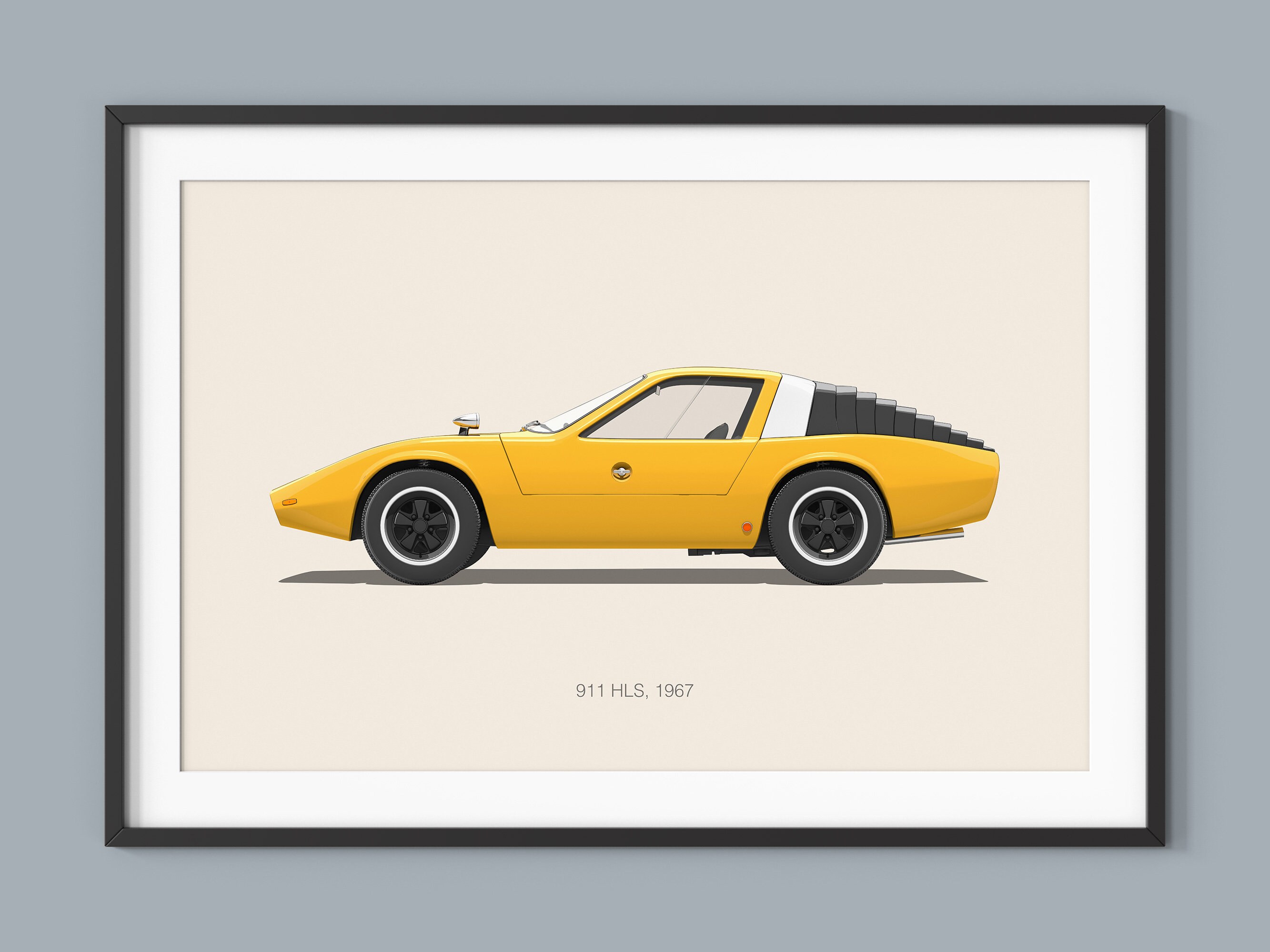 Porsche 911 HLS Car Posters Illustration Prints Wall Art for - Etsy UK