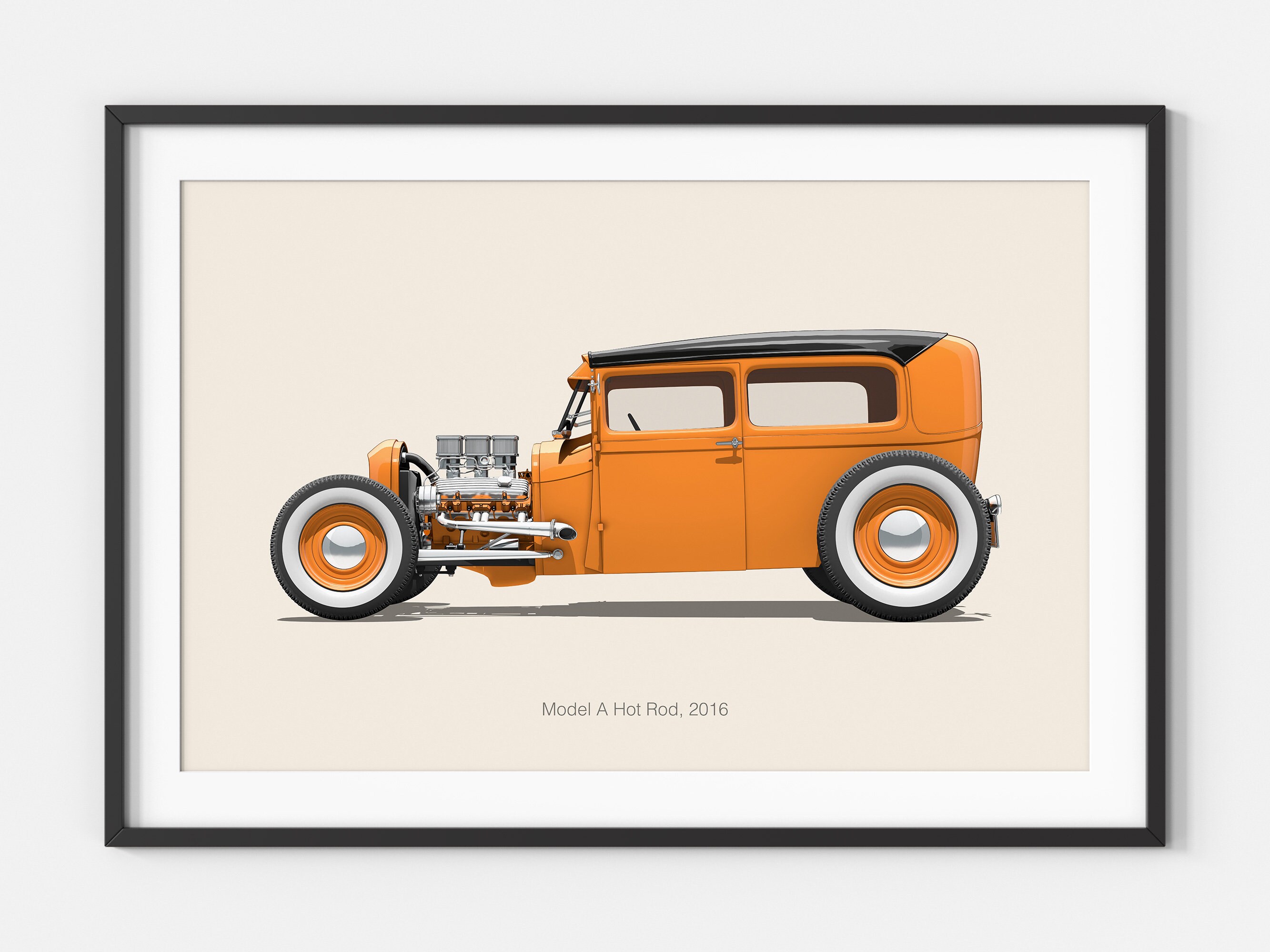 Ford Hot Rod Car Posters Illustration Prints Wall Art for Kids - Etsy