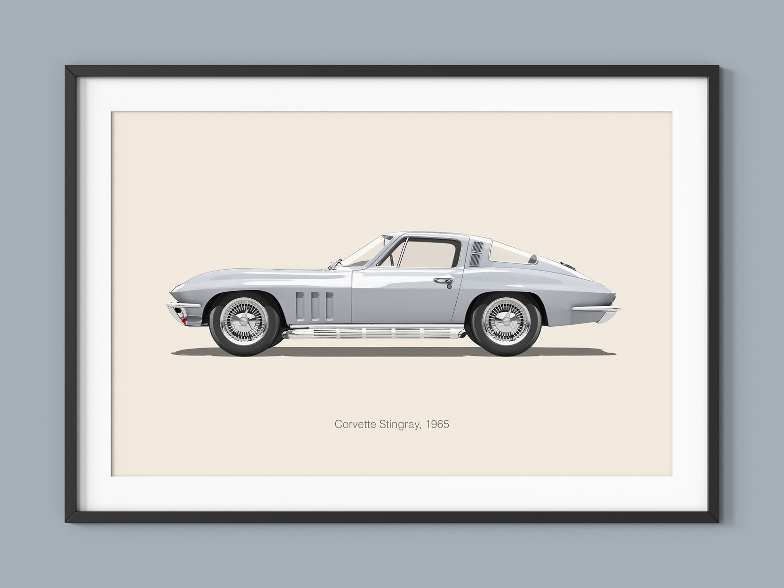 Chevrolet Corvette Car Posters Illustration Prints Wall Art - Etsy