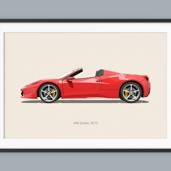 458 Ferrari Poster - Etsy