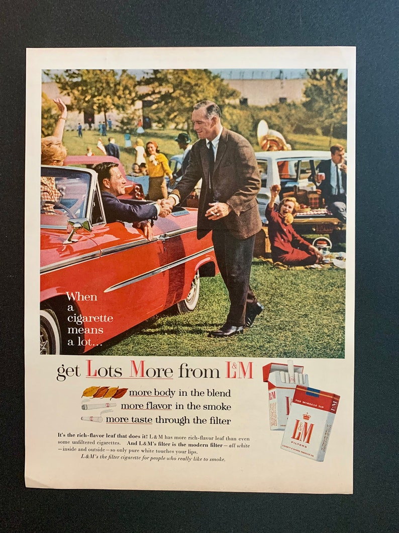 Vintage L&M Cigarettes Ads Several Styles 1950s and - Etsy