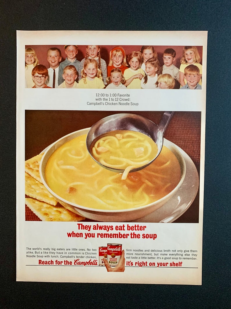 Vintage Campbells Soup Ads Several Styles 1950s and - Etsy