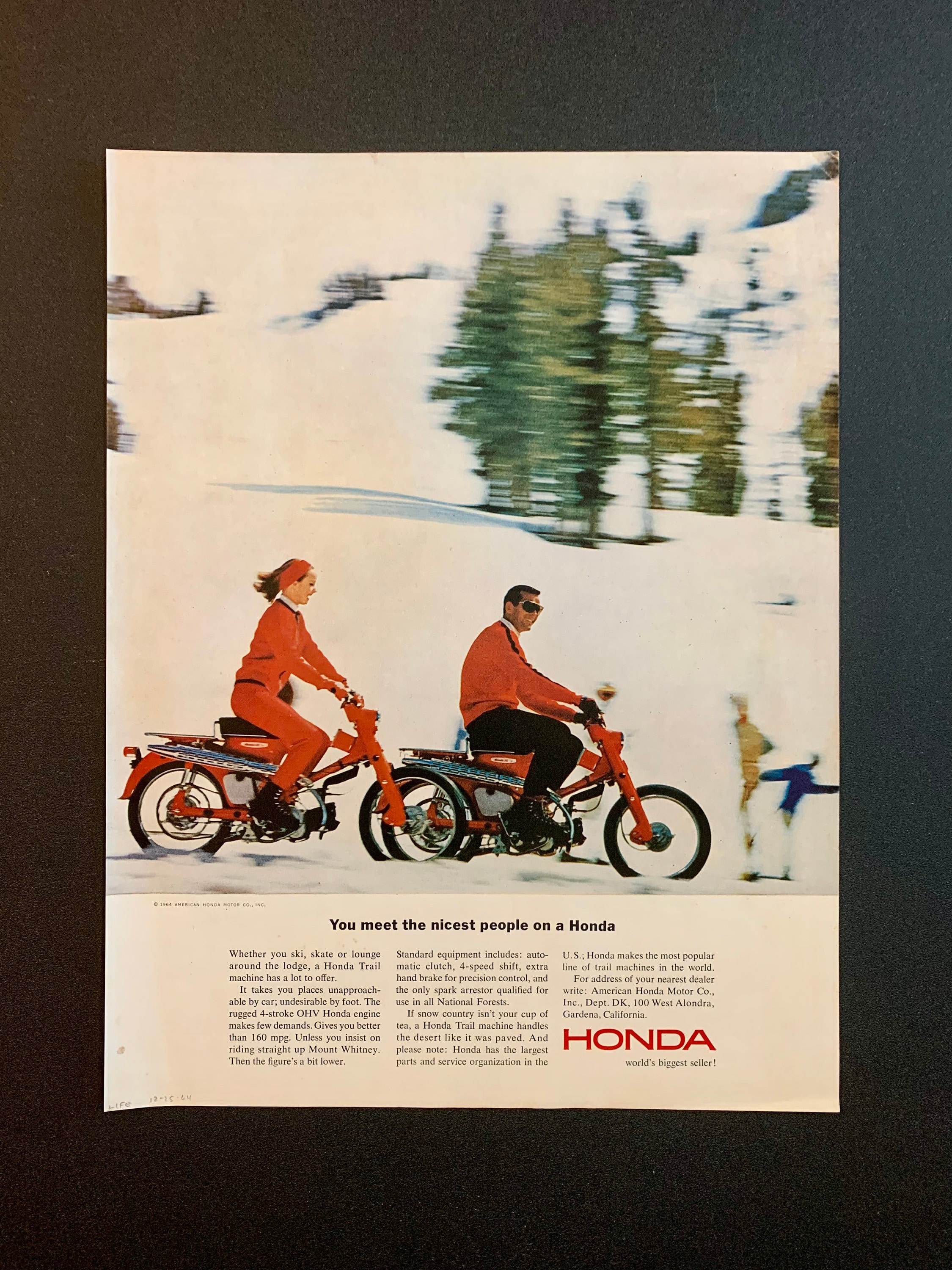 Vintage Honda Motorcycle Ads