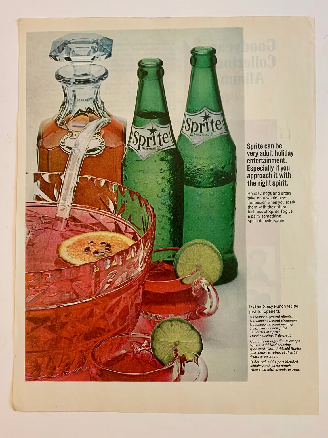 1960s Vintage Sprite Advertisement Several Styles To Choose | Etsy