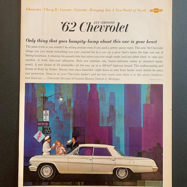 Chevrolet Advertising Poster - Etsy