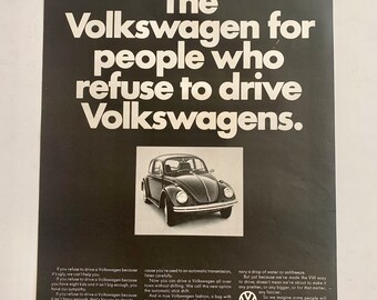 1969 Volkswagen VW Beetle Bug Ad Original Vintage Classic Car ...