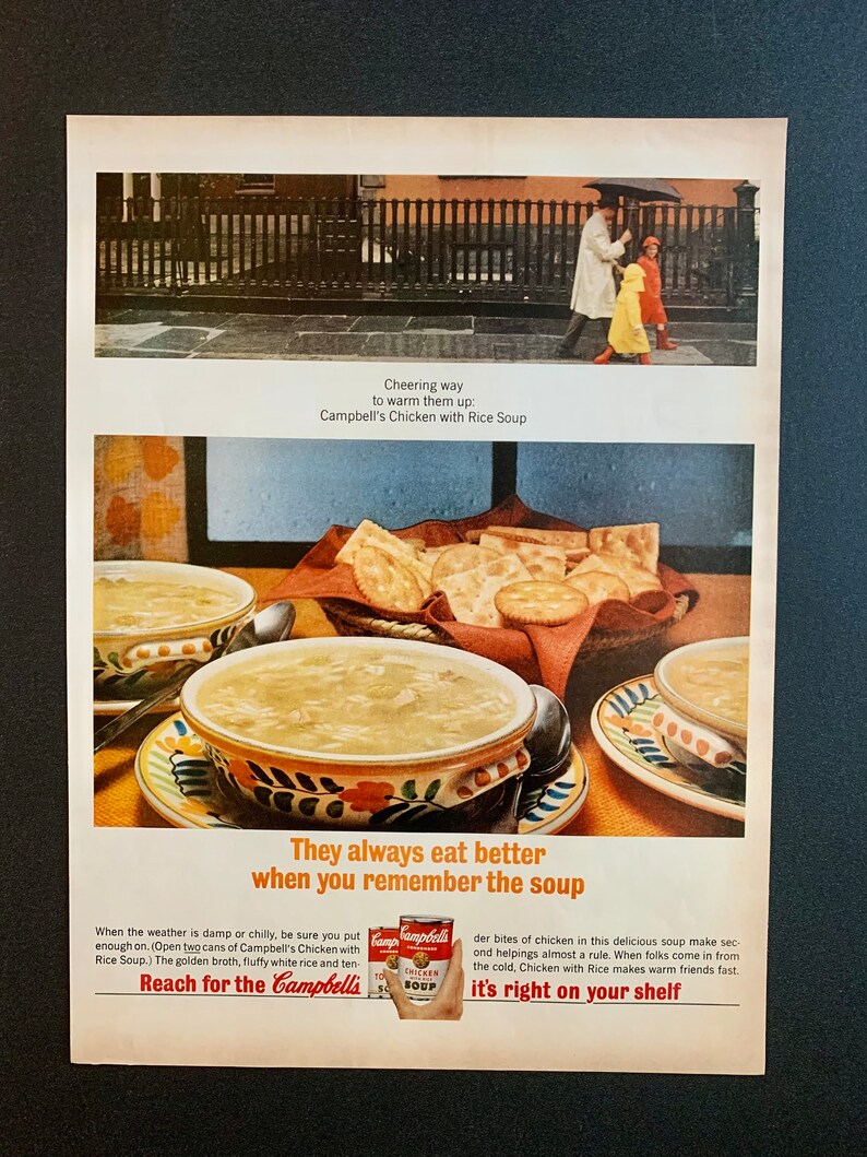 Vintage Campbells Soup Ads Several Styles 1950s and - Etsy