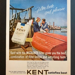 1960s Kent Cigarettes Smoking Ads Several Styles Original Vintage ...