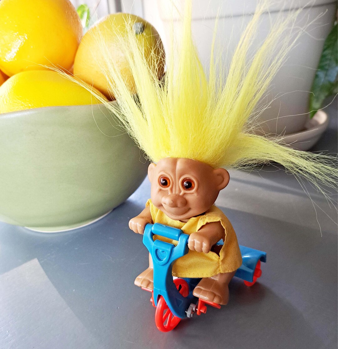 1992 Rare Trike Riding Troll Windup - Etsy