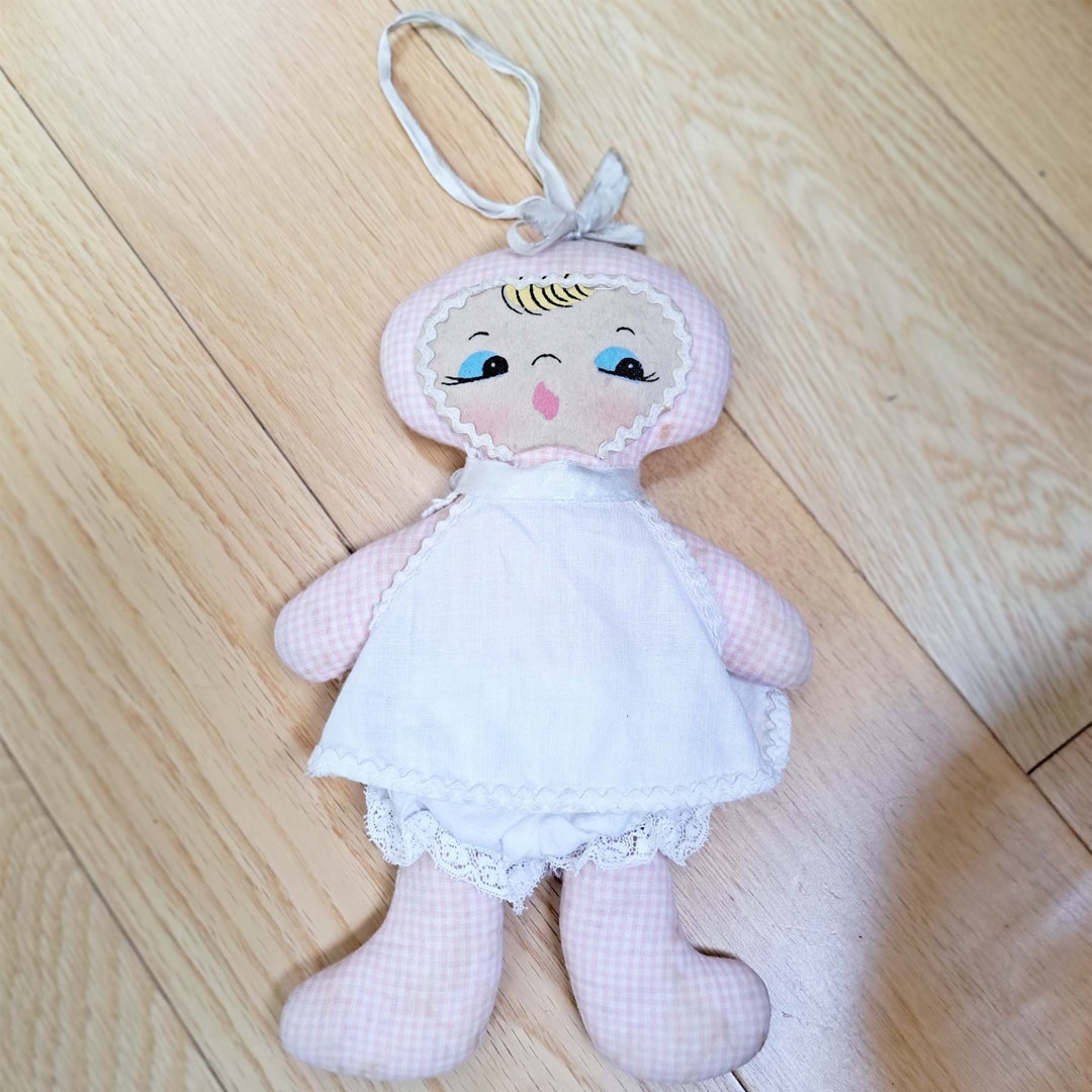 Vintage Felt Face Flat Stuffed Doll - Etsy