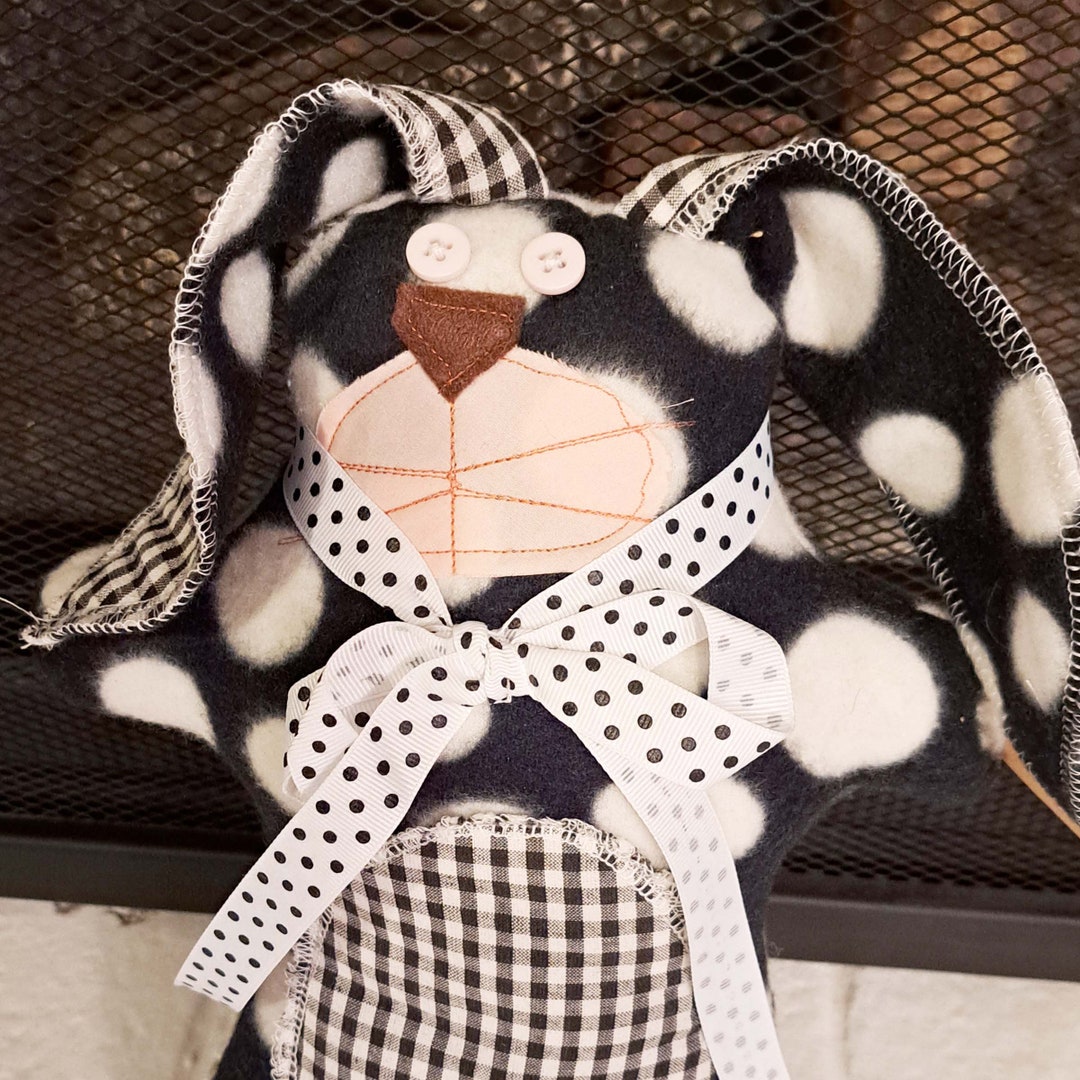 Upcycled Handmade Stuffed Polka Dot Rabbit Stuffed Animal Toy - Etsy