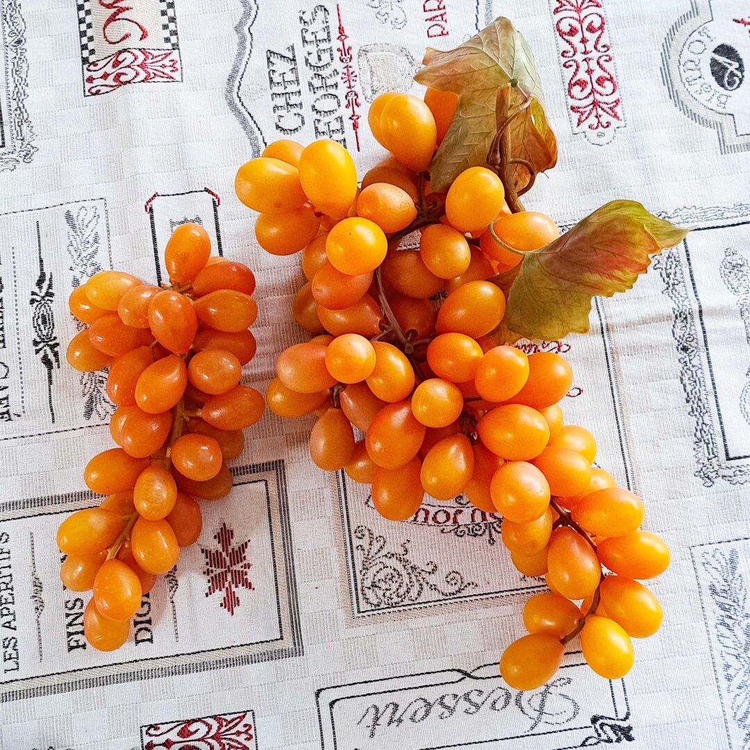 Mid Century Faux Rusty Orange Grape Clusters - Etsy