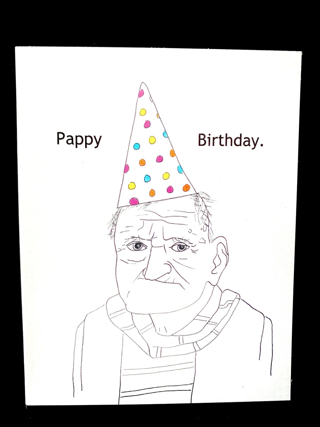 Pappy Birthday. Hand Drawn, Printed Greeting Card. - Etsy