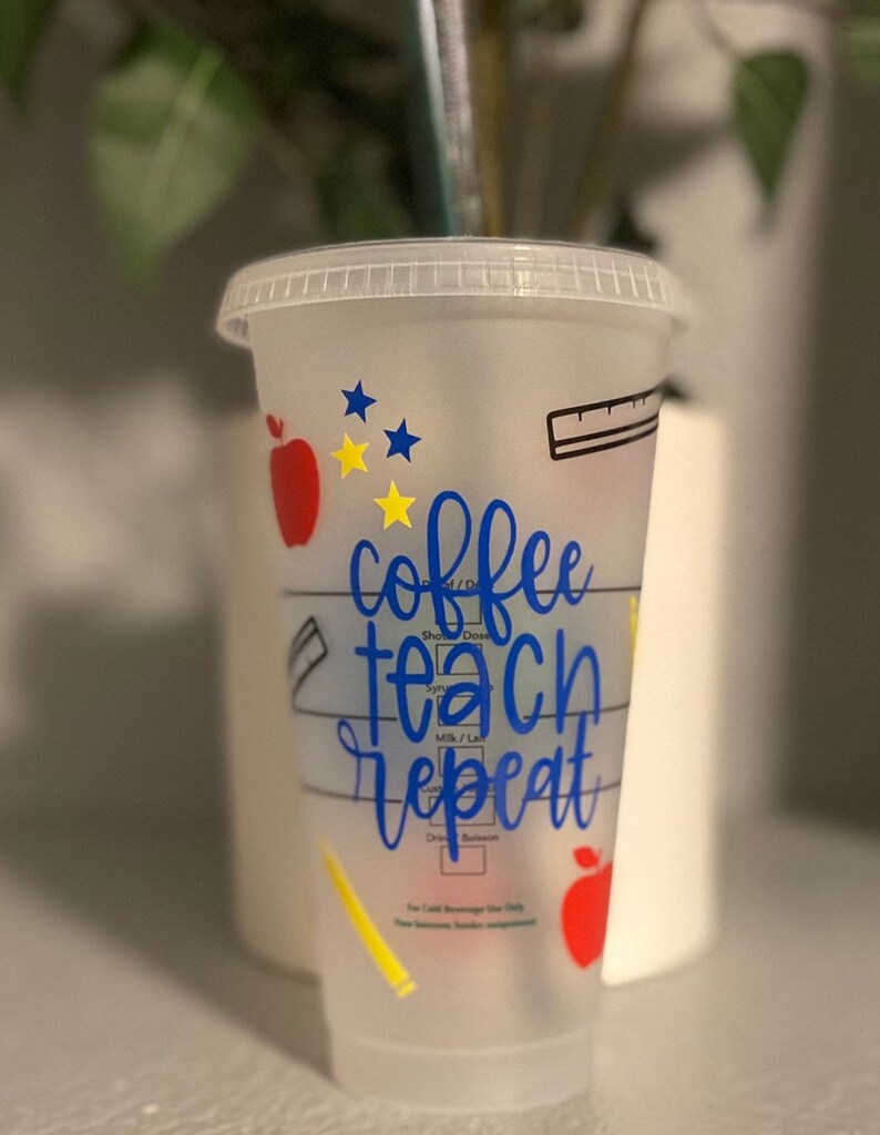 Teacher Fuel Starbucks Reusable Cup, Teacher Gift, Gift for Teachers ...