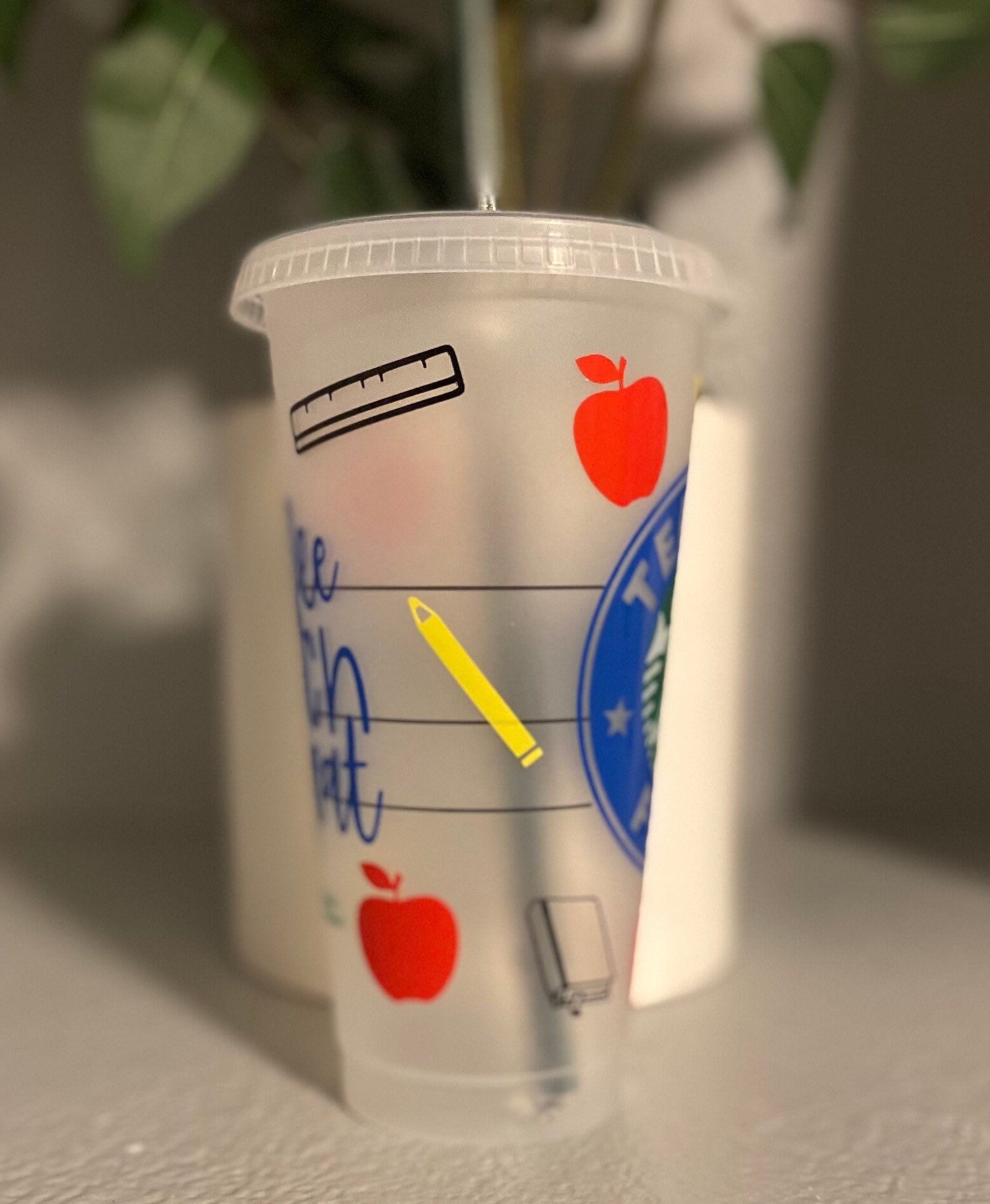 Teacher Fuel Starbucks Reusable Cup Teacher Gift Gift for | Etsy