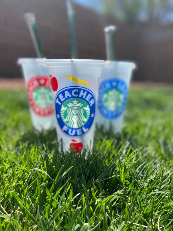 Teacher Fuel Starbucks Reusable Cup Teacher Gift Gift for | Etsy