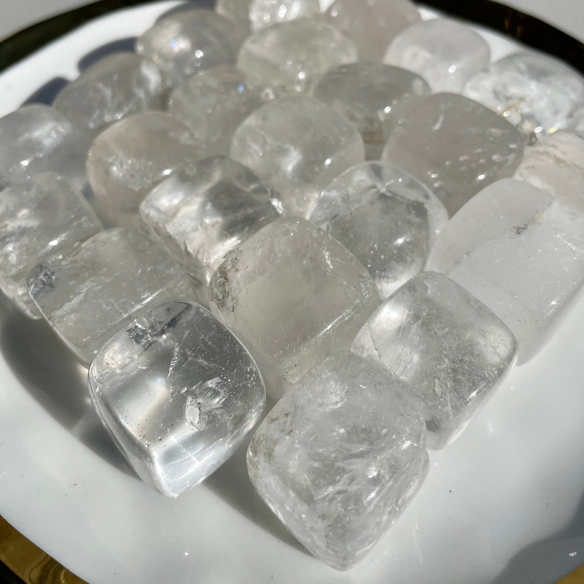 Clear Quartz Cubes Clear Quartz Rounded Cubes Quartz Cubes - Etsy