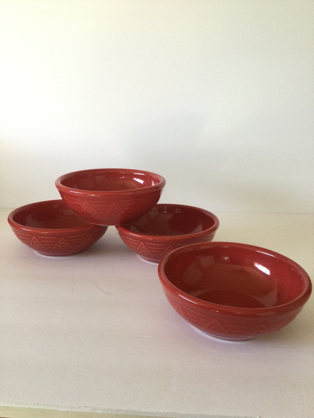 HF Coors Red Aztecpatterncereal Bowls - Etsy
