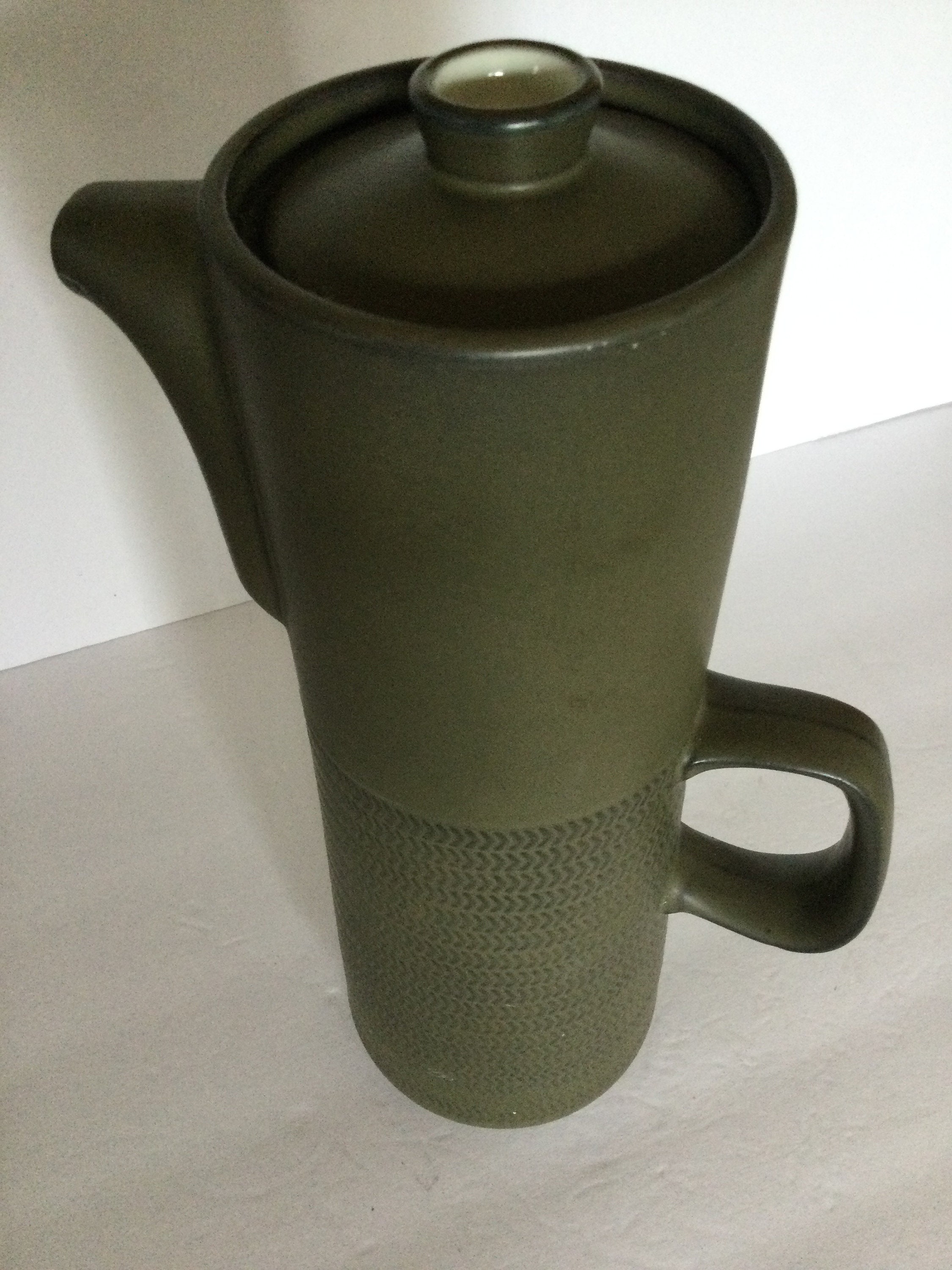 Mid Century Denby Camelot 13 Tall Dark Green Coffee Pot - Etsy